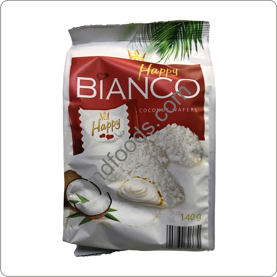 ( 70 ) HAPPY BIANCO COCONUT WAFERS 1 x 10 – MD Foods Online